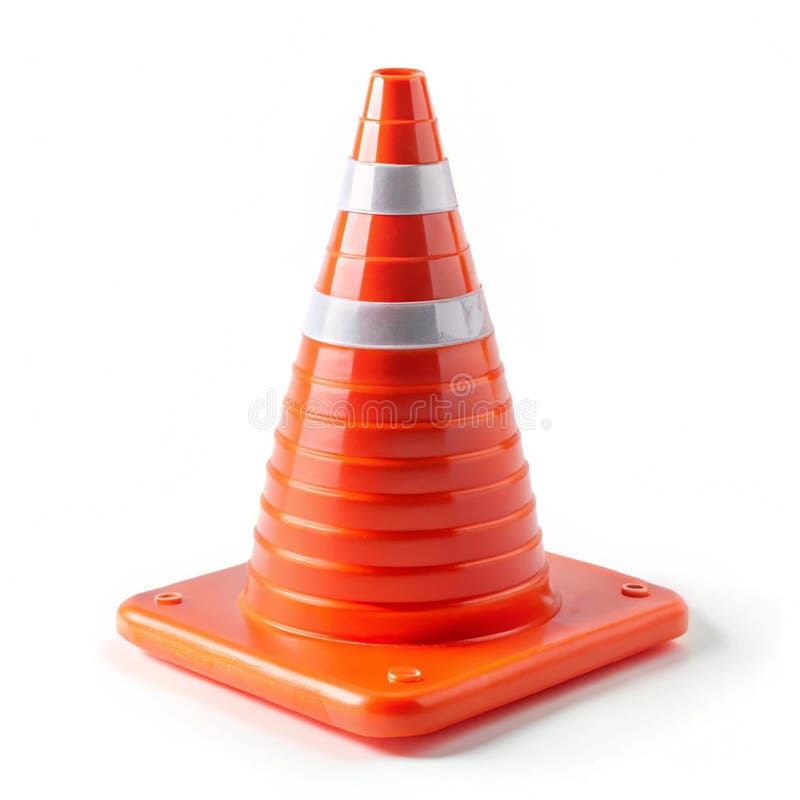 Plastic Safety Cone with a Collapsible, Space-saving Design Stock ...