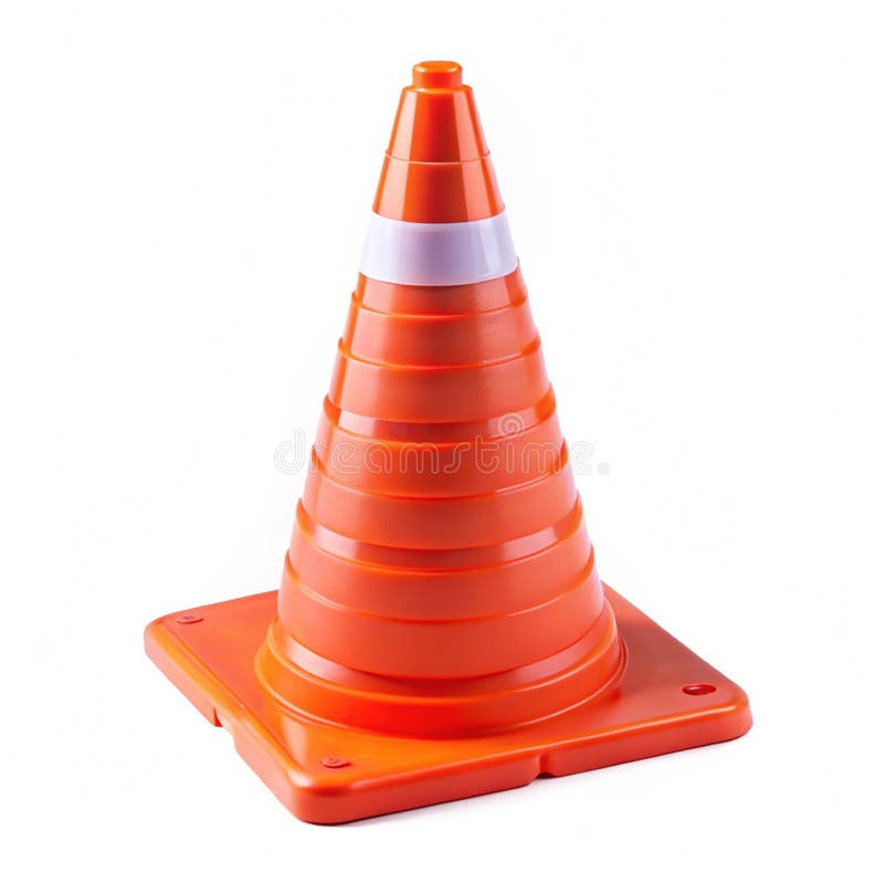 Plastic Safety Cone with a Collapsible, Space-saving Design Stock ...