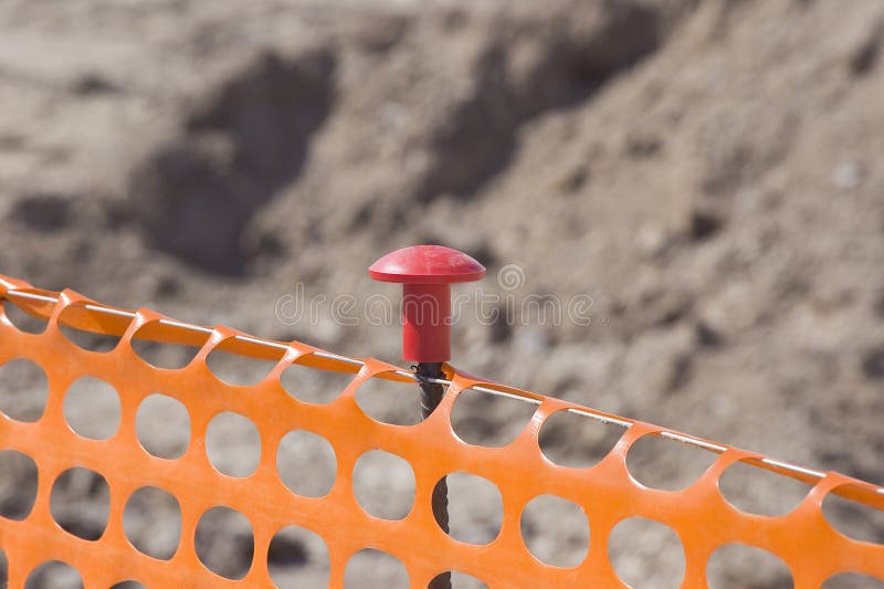 Plastic Safety Grid in Construction Site Areas To Delimit Construction ...