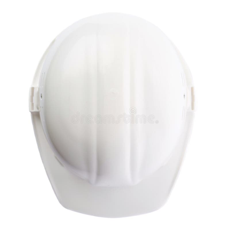 Plastic Safety Helmet Over Isolated White Background Stock Photo ...