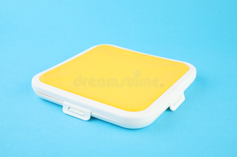 Plastic Sandwich Lunch Box Light Blue Background Stock Photos - Free ...
