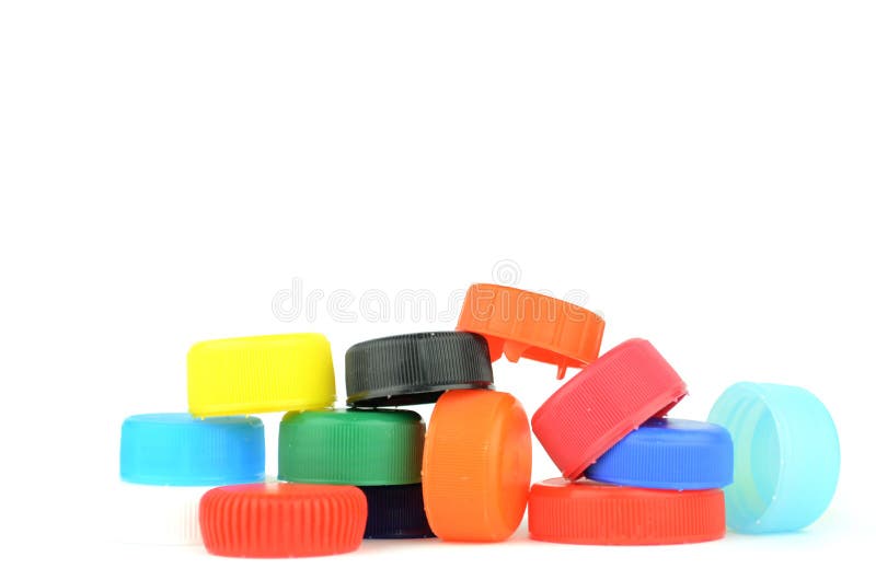 Plastic caps stock image. Image of recyclable, bottles - 16982795