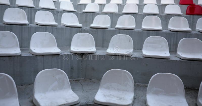 Plastic Seats in an Empty Stadium, Timelapse Stock Video - Video of ...