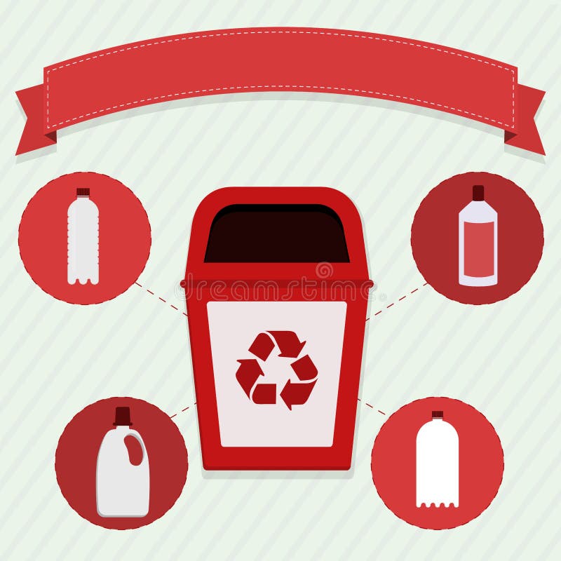 Plastic Selective Collection Stock Vector - Illustration of ecological ...