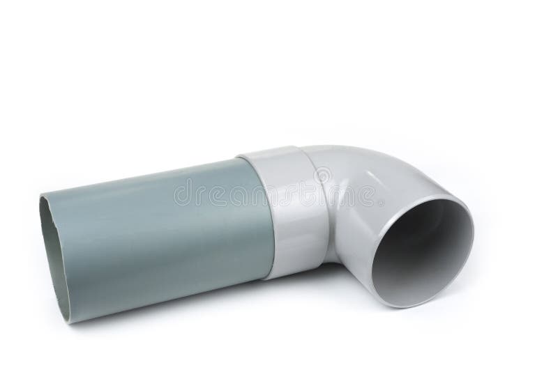 Plastic Sewage Tube with a Knee Fitting Stock Photo - Image of tube ...