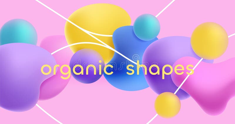 Plastic Shapes Background. Abstract Colorful Geometric Shapes of ...