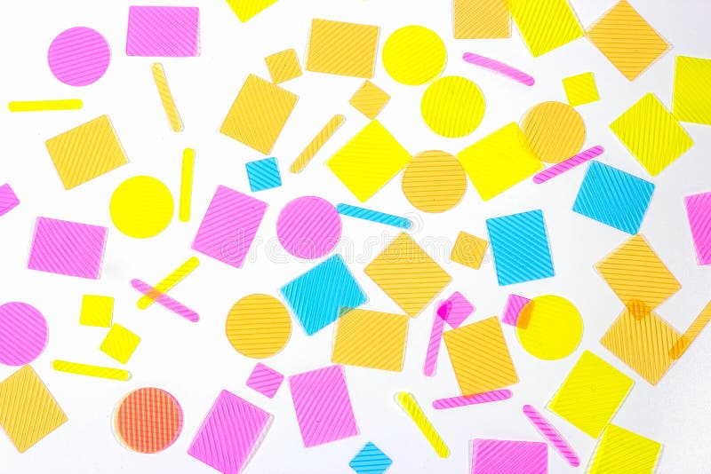 Plastic shapes and colors stock image. Image of leaf - 224358393