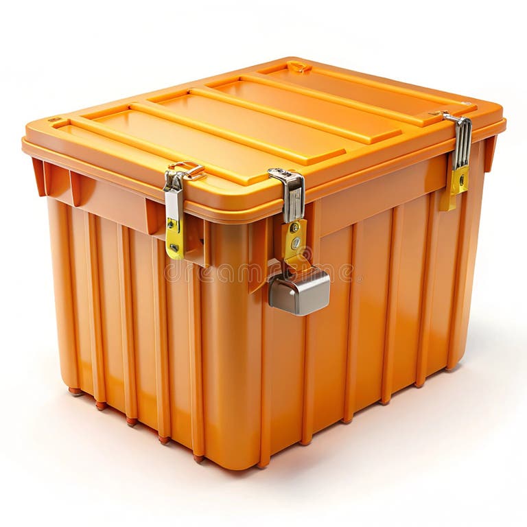 Plastic Shipping Container with Locking System Stock Illustration ...
