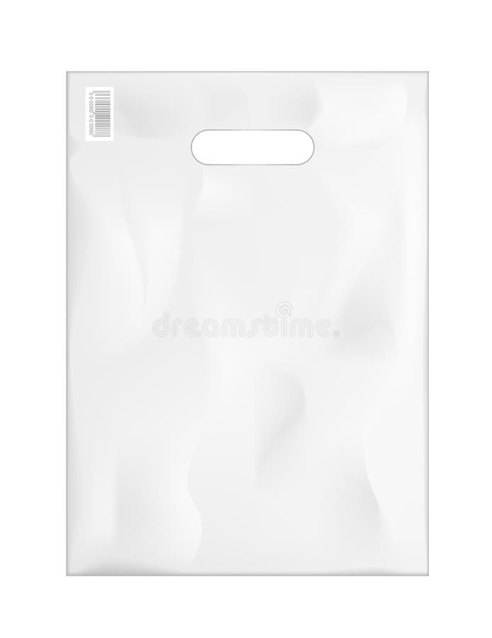 Plastic Shopping Bag Package Template. Vector Illustration Stock Vector ...