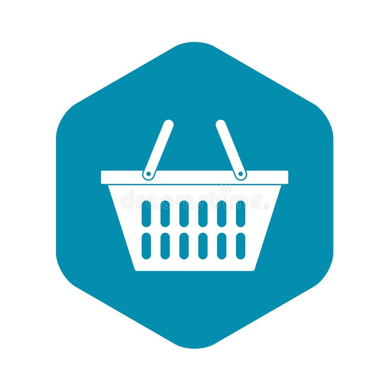Shopping Basket Icon, Outline Style Stock Vector - Illustration of ...