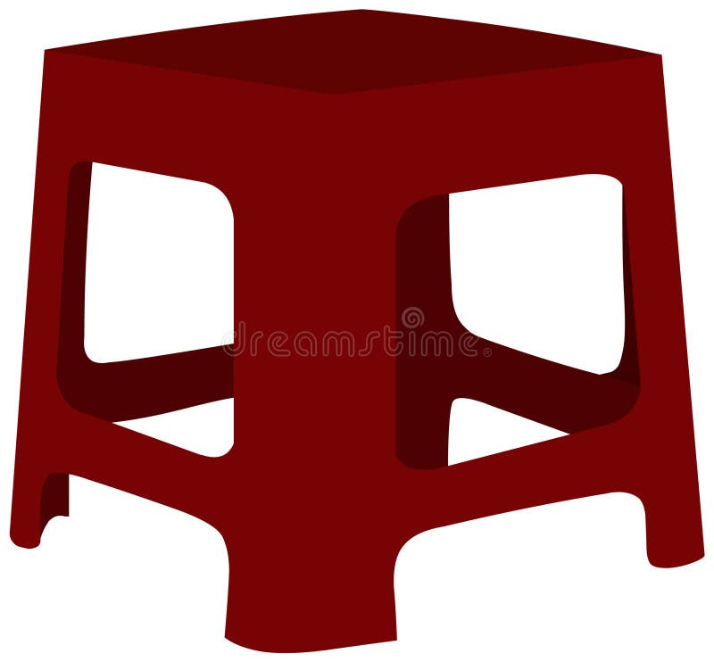 White Plastic Low Stool Stock Illustrations – 7 White Plastic Low Stool ...