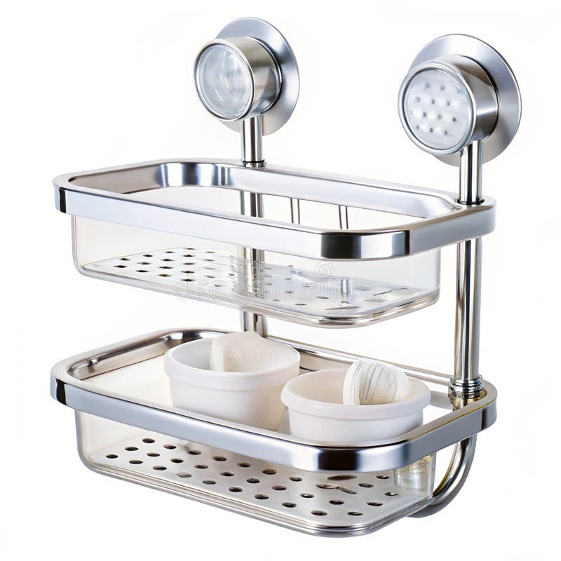 Plastic Shower Caddy with Suction Cups for Wall Mounting Stock ...