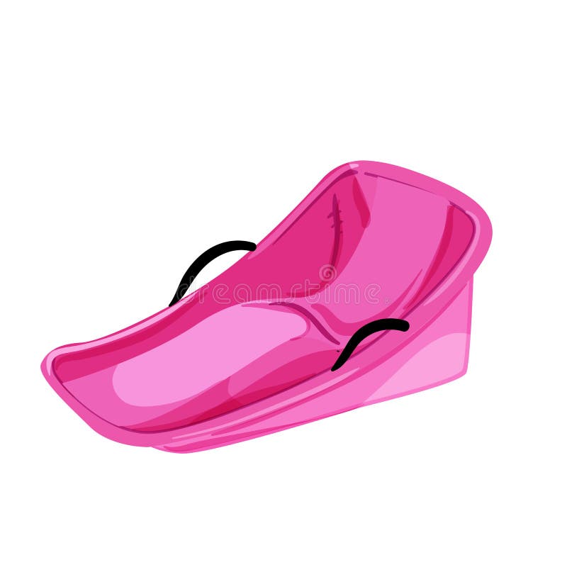 Plastic Sled Snow Cartoon Vector Illustration Stock Photo - Image of ...