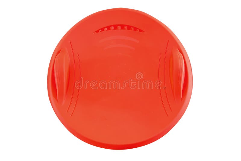 Plastic Sled for Winter Recreation Isolated on White Stock Photo ...