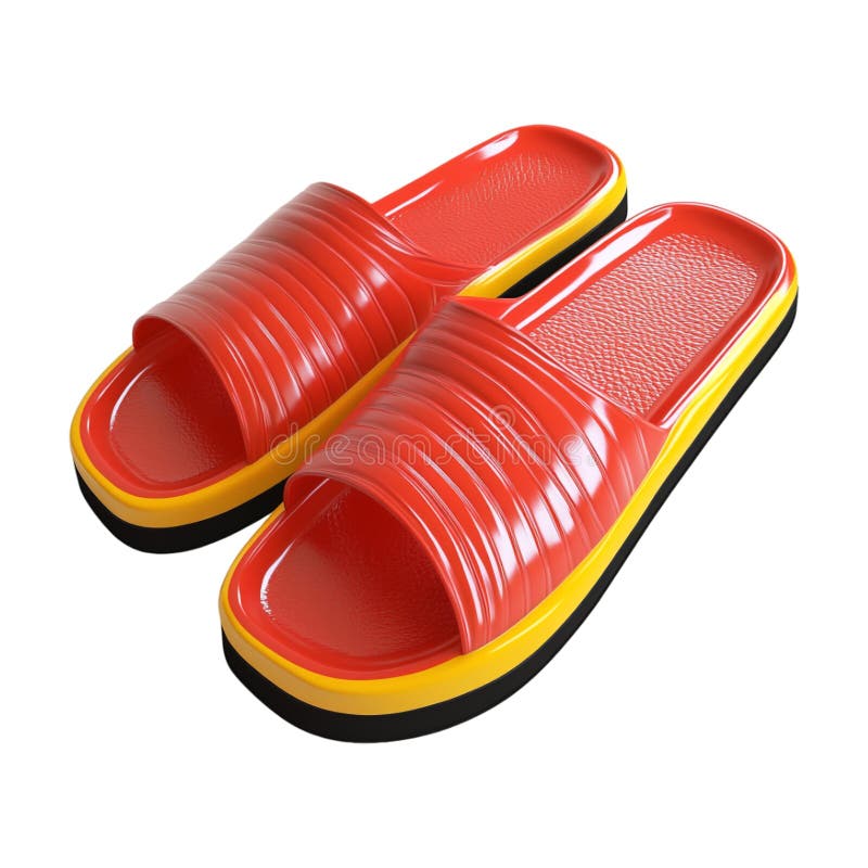 Plastic Slippers on Transparent Background - Ai Generated Stock ...