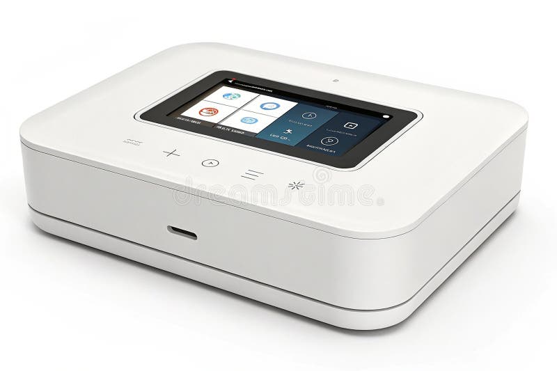 Plastic Smart Home Hub Casing Compact Design Stock Illustration ...