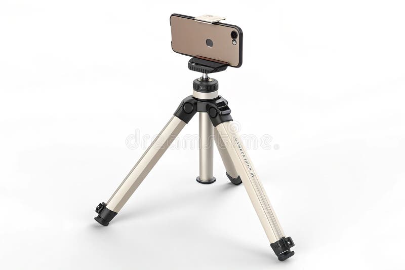 Plastic Smartphone Tripod with Adjustable Height and Sturdy Grip Stock Illustration ...