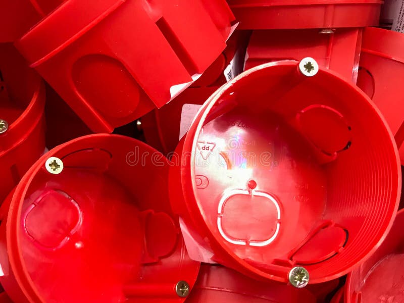 Plastic Socket Boxes for Repair. Creating Electricity and Sockets at ...