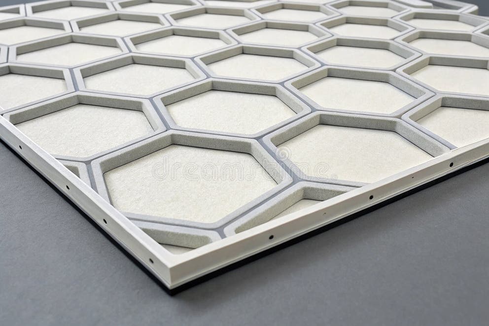 Plastic Soundproofing Panel with Hexagonal Design Stock Illustration ...