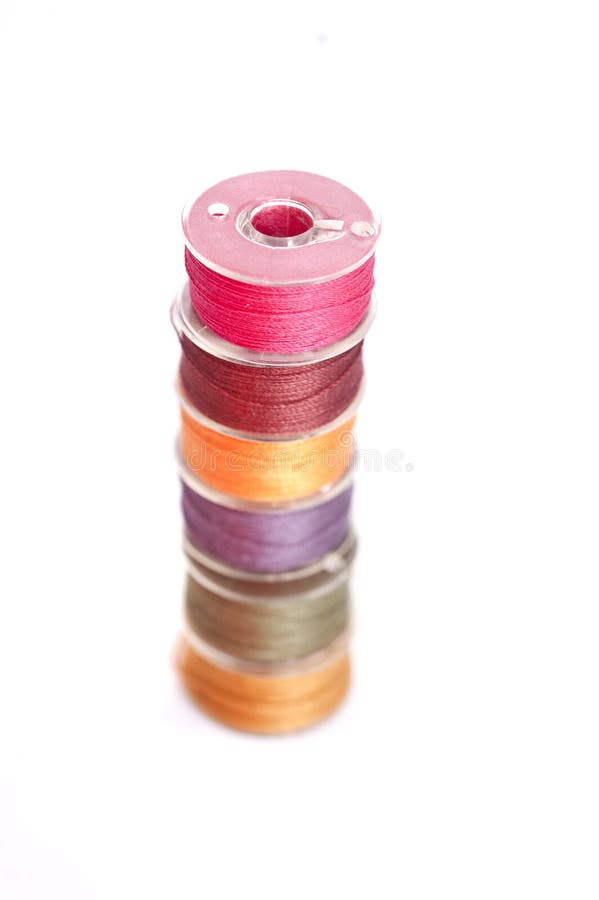 Plastic spools of thread stock image. Image of sewing - 29921759