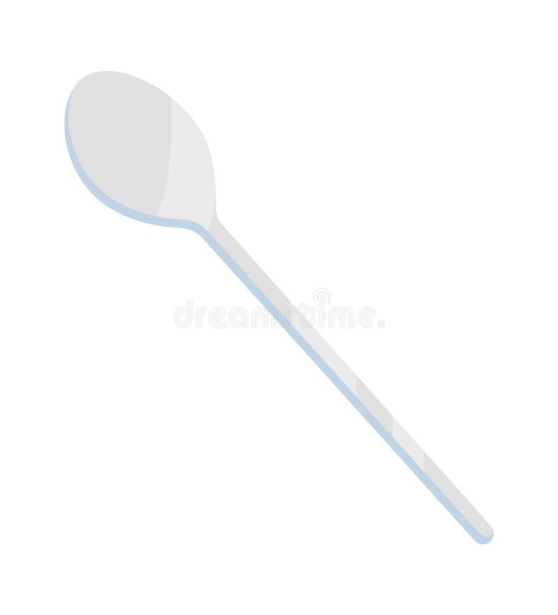 Plastic Spoon Flat Icon Kitchen Utensil for Eating Stock Vector ...