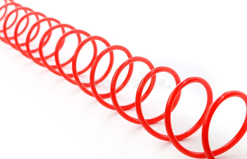 Plastic Spring Isolated on a White Background Stock Image - Image of ...
