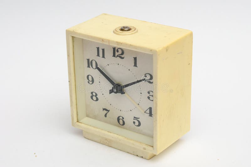 Plastic square alarm clock stock photo. Image of number - 224866146