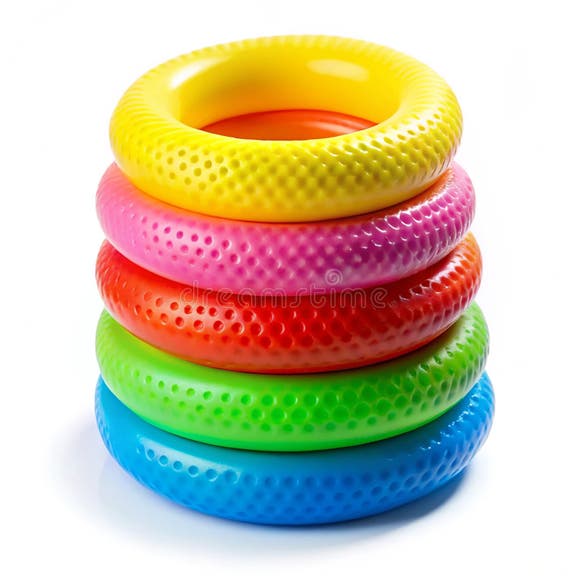 Plastic Stacking Ring Set with Textured Grips Stock Illustration ...
