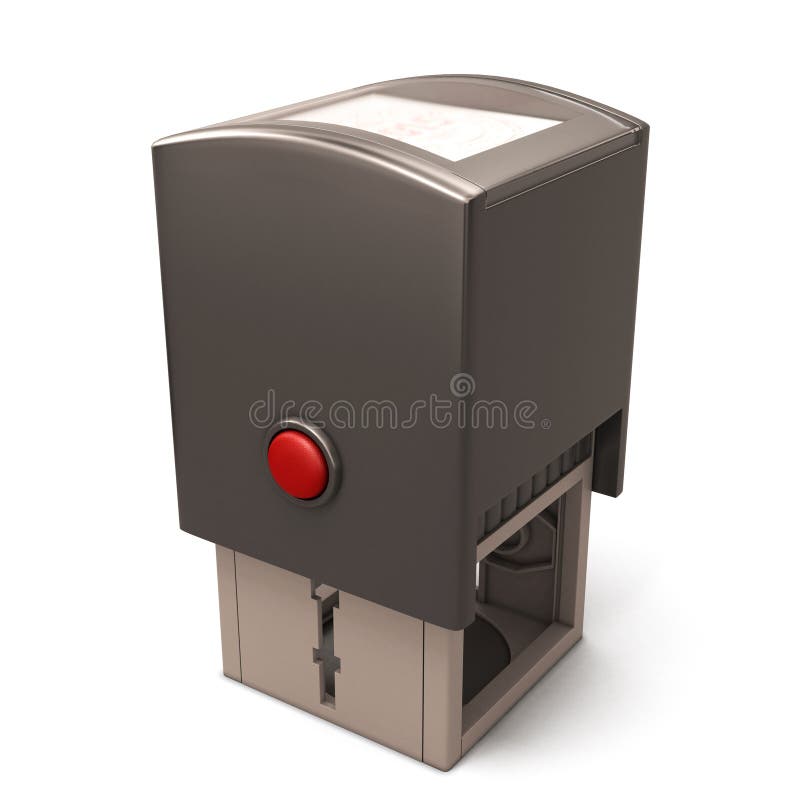 Round Plastic Stamp Close-up. Stock Illustration - Illustration of ...