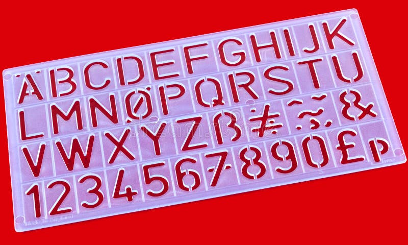 Plastic Stencil Alphabet Tool. Stock Image - Image of cutout, writing ...