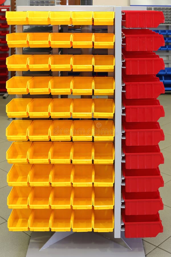 Sorting shelves stock image. Image of trays, bins, container - 25065903
