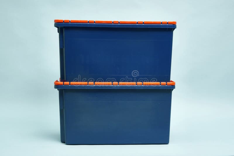 Plastic Storage Boxes. Boxes for the Delivery of Products. Orderly ...