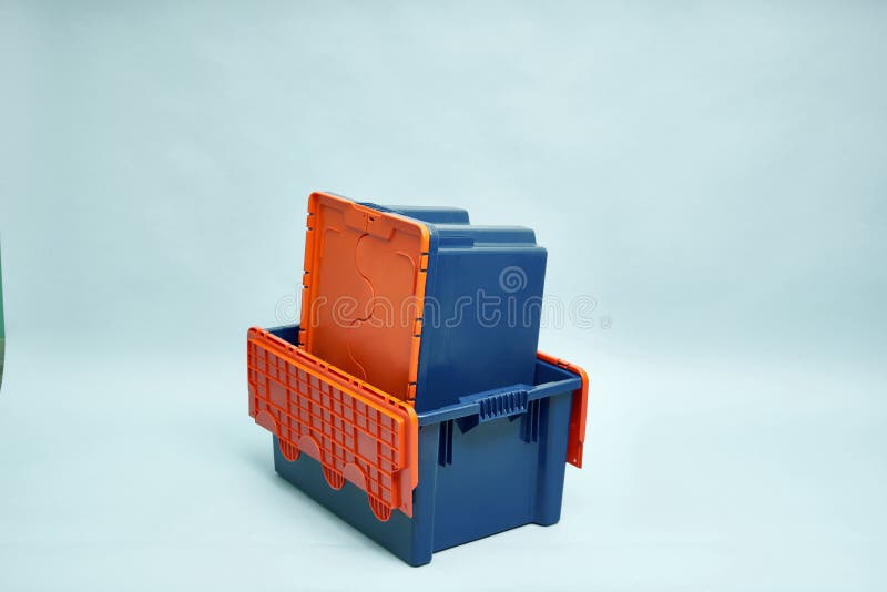 Plastic Storage Boxes. Boxes for the Delivery of Products. Orderly ...
