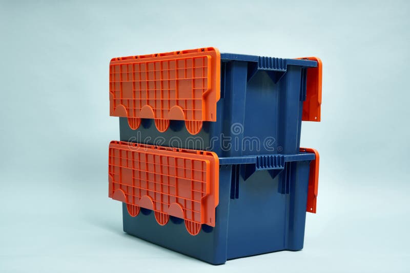 Plastic Storage Boxes. Boxes for the Delivery of Products. Orderly ...