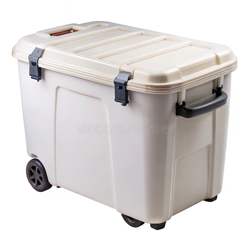 Plastic Storage Chest with Wheels for Easy Mobility Stock Illustration ...