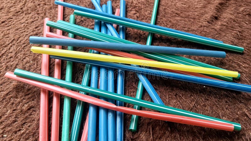The Plastic straw colors stock image. Image of straw - 304039331