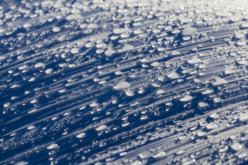 Plastic Surface of Grass Packaging Covered with Water Droplets Stock ...