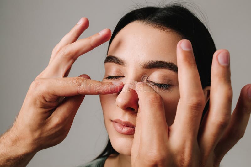 Plastic Surgeon is Taping Nose To Patient during Rhinoplasty Recovery ...