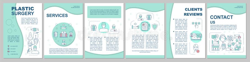 Plastic Surgery Brochure Template Layout Stock Vector - Illustration of ...