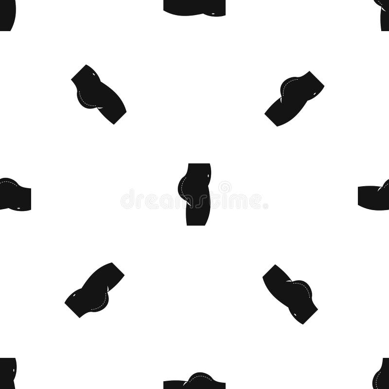 Plastic Surgery of Buttocks Pattern Seamless Black Stock Vector ...