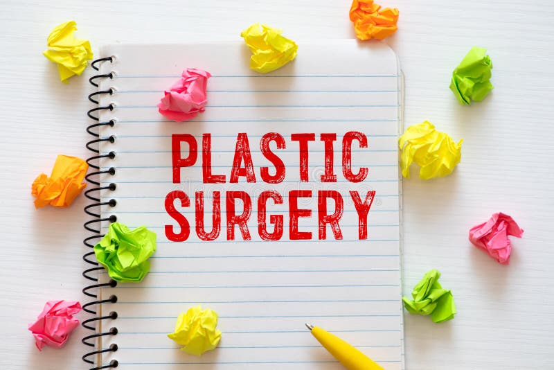 Plastic Surgery Concept Written on a Card Stock Photo - Image of ...