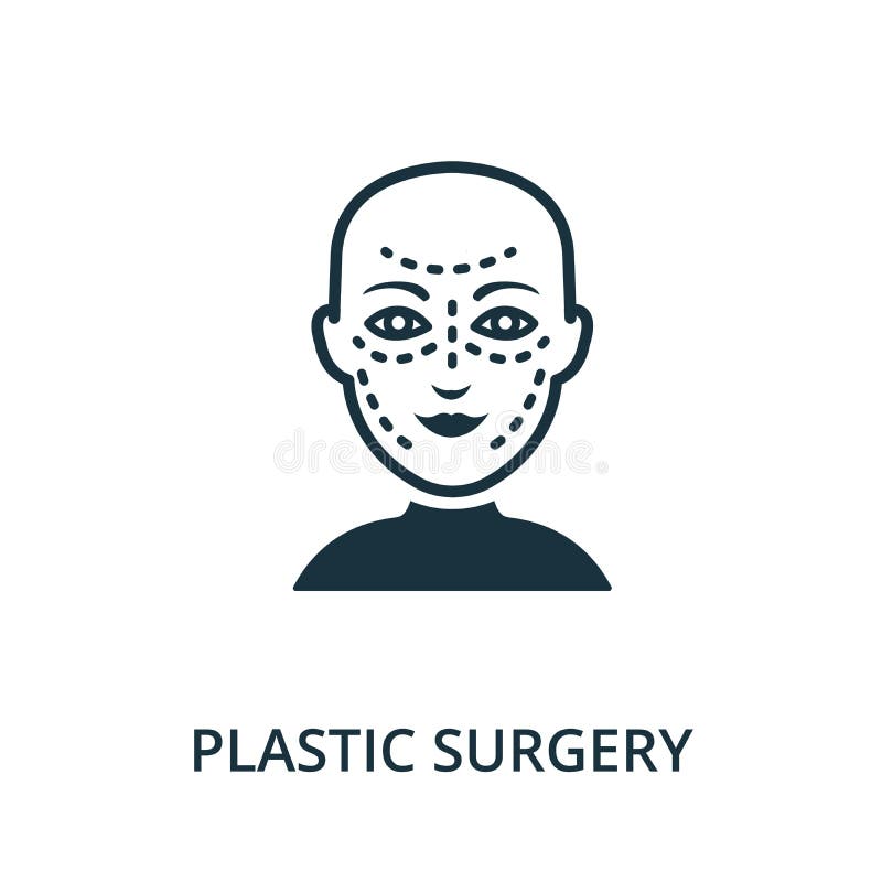 Plastic Surgery Icon. Simple Line Element Plastic Surgery Symbol for ...