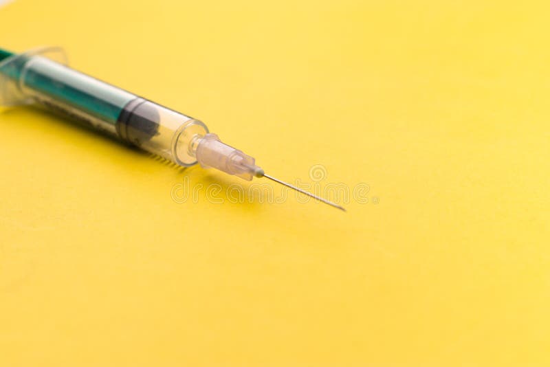 Plastic Syringe Isolated Stock Image on Texture Background. Stock Image ...