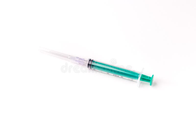 Plastic Syringe Isolated Stock Image on Texture Background. Stock Photo ...