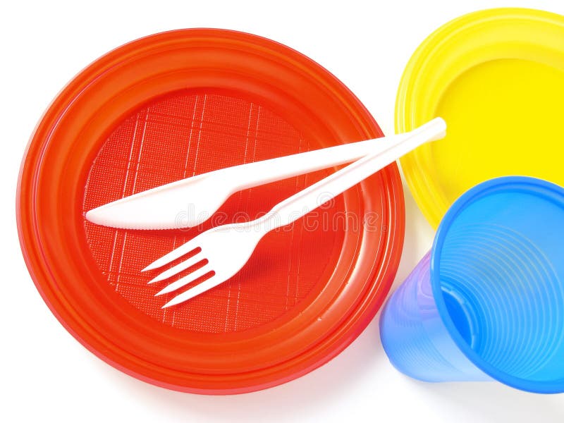 Plastic tableware stock photo. Image of dishes, color - 11240966