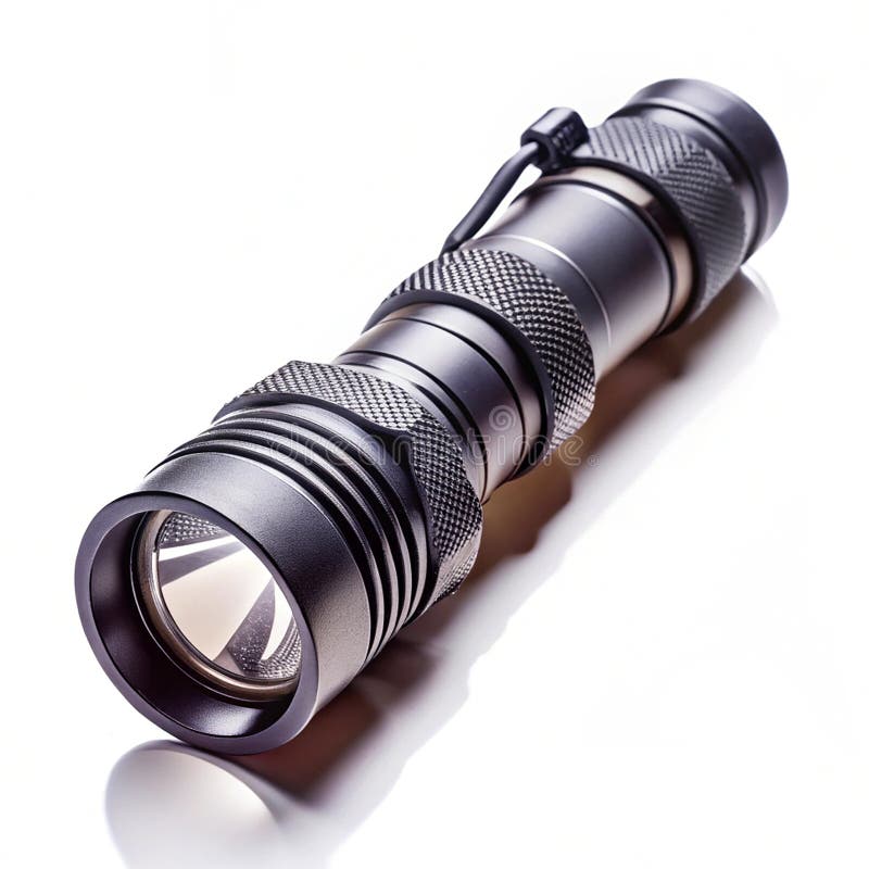 Plastic Tactical Flashlight with Adjustable Focus Stock Illustration ...