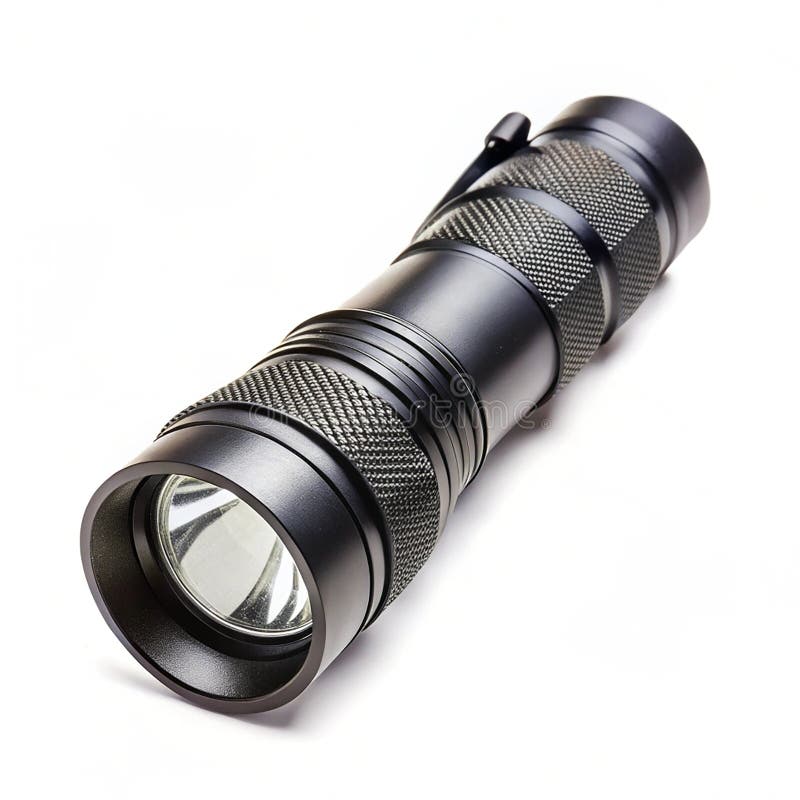 Plastic Tactical Flashlight with Adjustable Focus Stock Illustration ...
