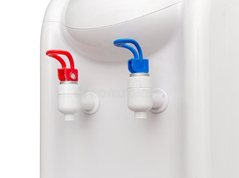 Plastic Taps in Water Office Cooler. Cold and Hot Water Stock Image ...