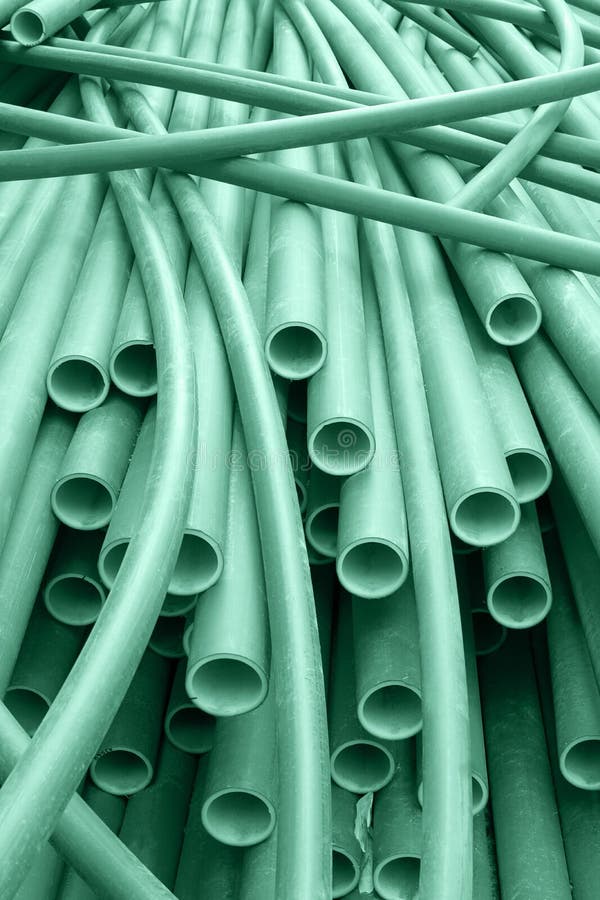 Plastic Technical Tubes for Building Communication Toned in Neo Mint ...