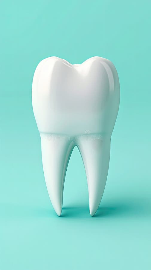 Plastic Teeth Stand Side by Side on a Blue Background, a Larger Molar ...